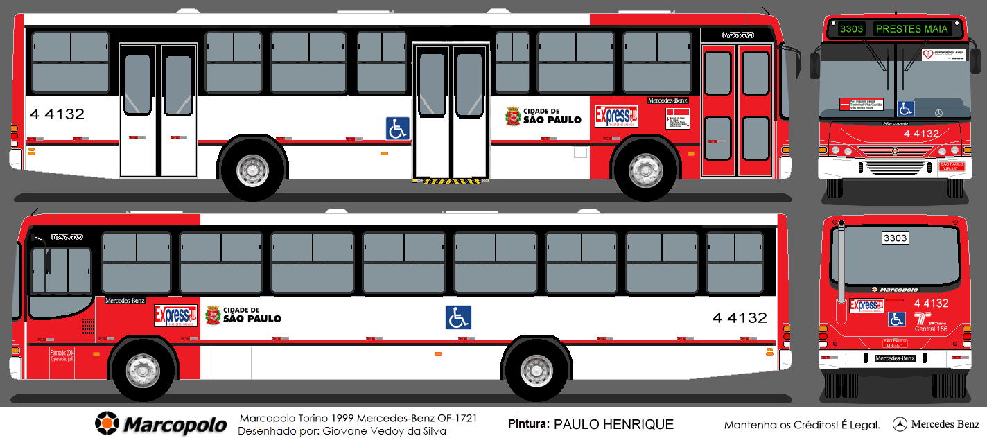 Bus Montagens: Marcopolo Torino 1999 Empresa:Express Transportes Urbano